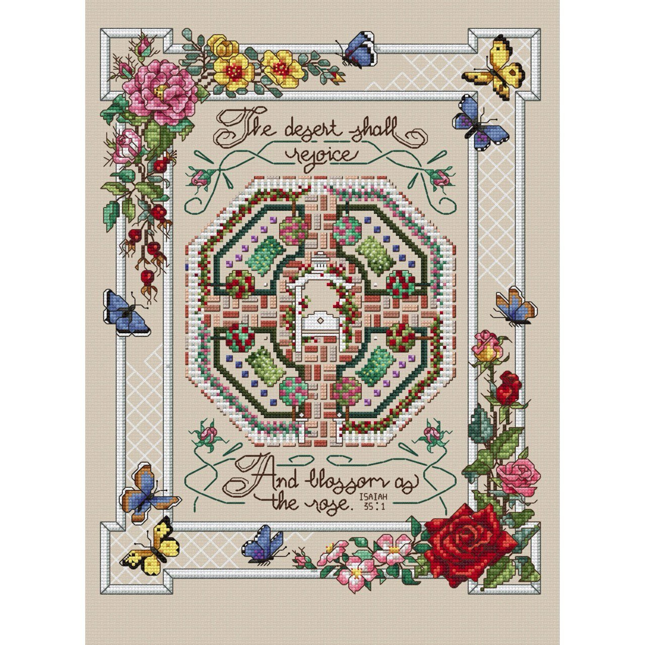 Набор для вышивания крестом Розовый сад