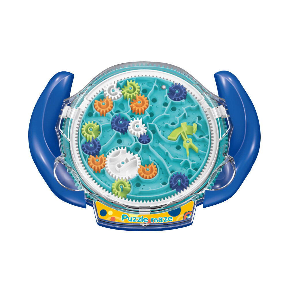 Игровая доска лабиринт Maze Ball для детей, пазл для обучения и развлечения, 3D лабиринт с металлической шариковой передачей, подарок для детей в возрасте 3+ лет, цвет: синий/оранжевый (по выбору), материал: ABS, размер: 20*3*15.5 см, количество: 1 шт.