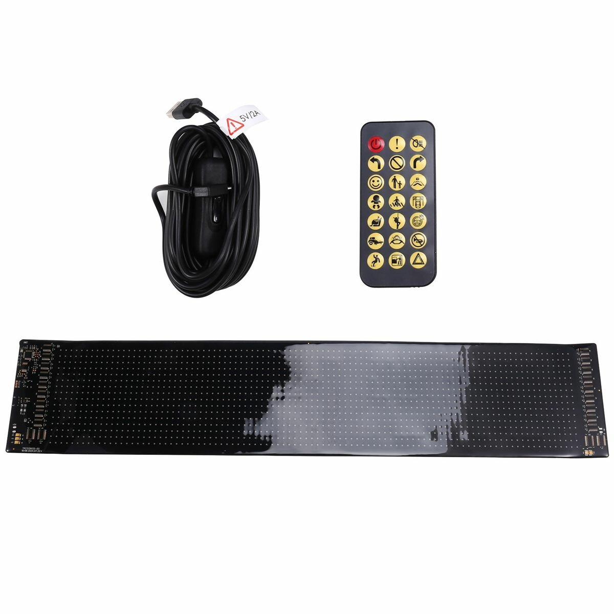 USB-дисплей для автомобиля и грузовика, светодиодная матрица 16x96 пикселей, панель, световая панель, приложение Bluetooth, анимация знака, программируемая для