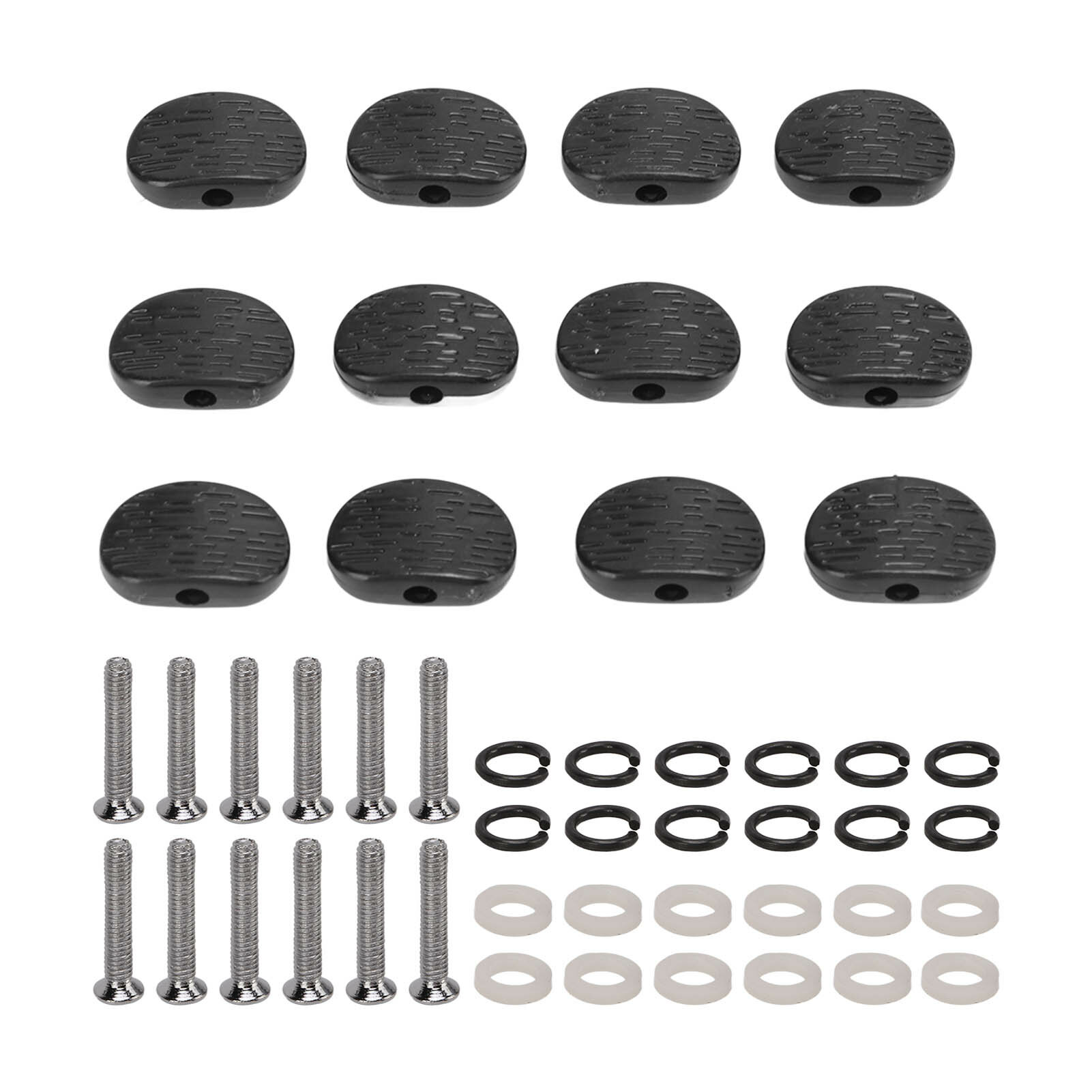 12 пластиковых кнопок для настройки колков гитарного колка, овальные кнопки для электрогитар