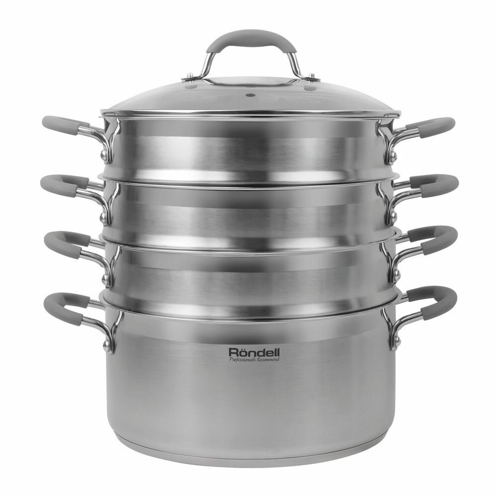 Пароварка Rondell RDS-1103, 5.5 л, диаметр 26 см, 3 уровня, индукционная