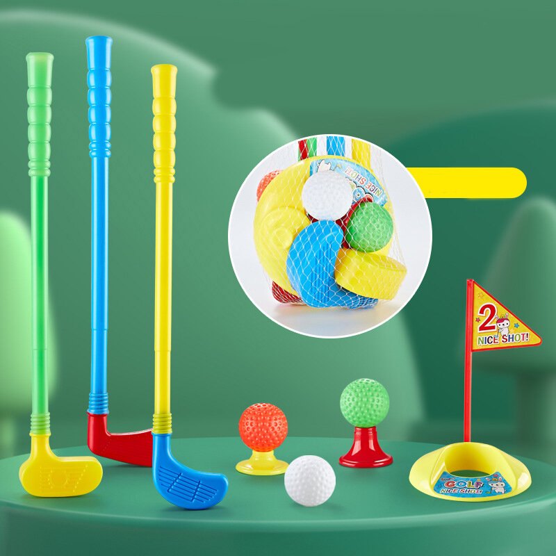 Набор для гольфа для малышей, детский игрушечный комплект для гольфа, мини-игровой набор для игры в гольф, взаимодействие родителей и детей, спортивные игрушки на открытом воздухе