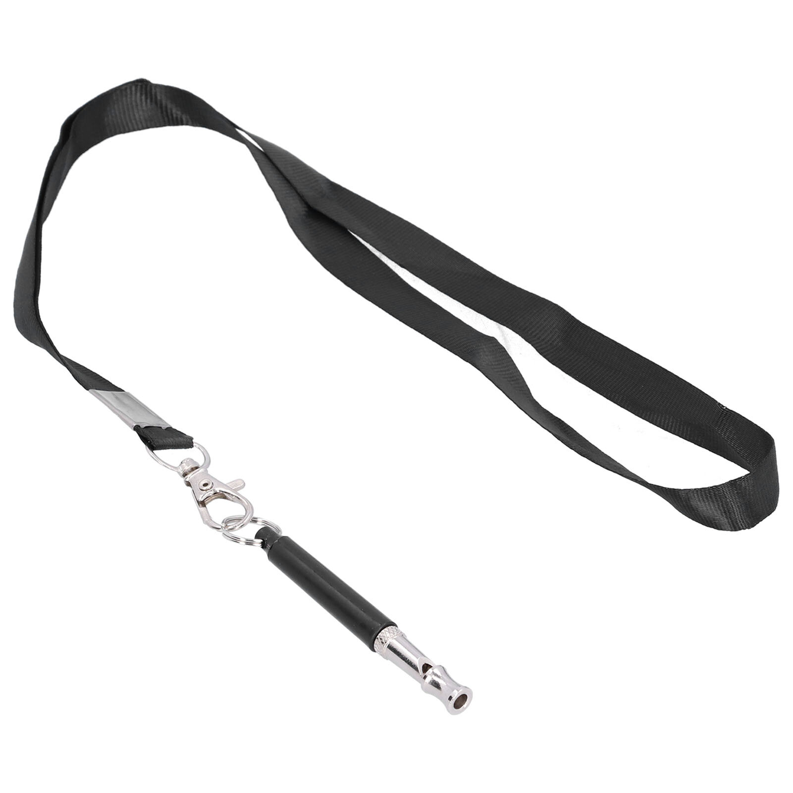 Свисток для дрессировки собак Регулируемый ультразвуковой свисток для контроля лая со шнуркомЧерный со шнурком