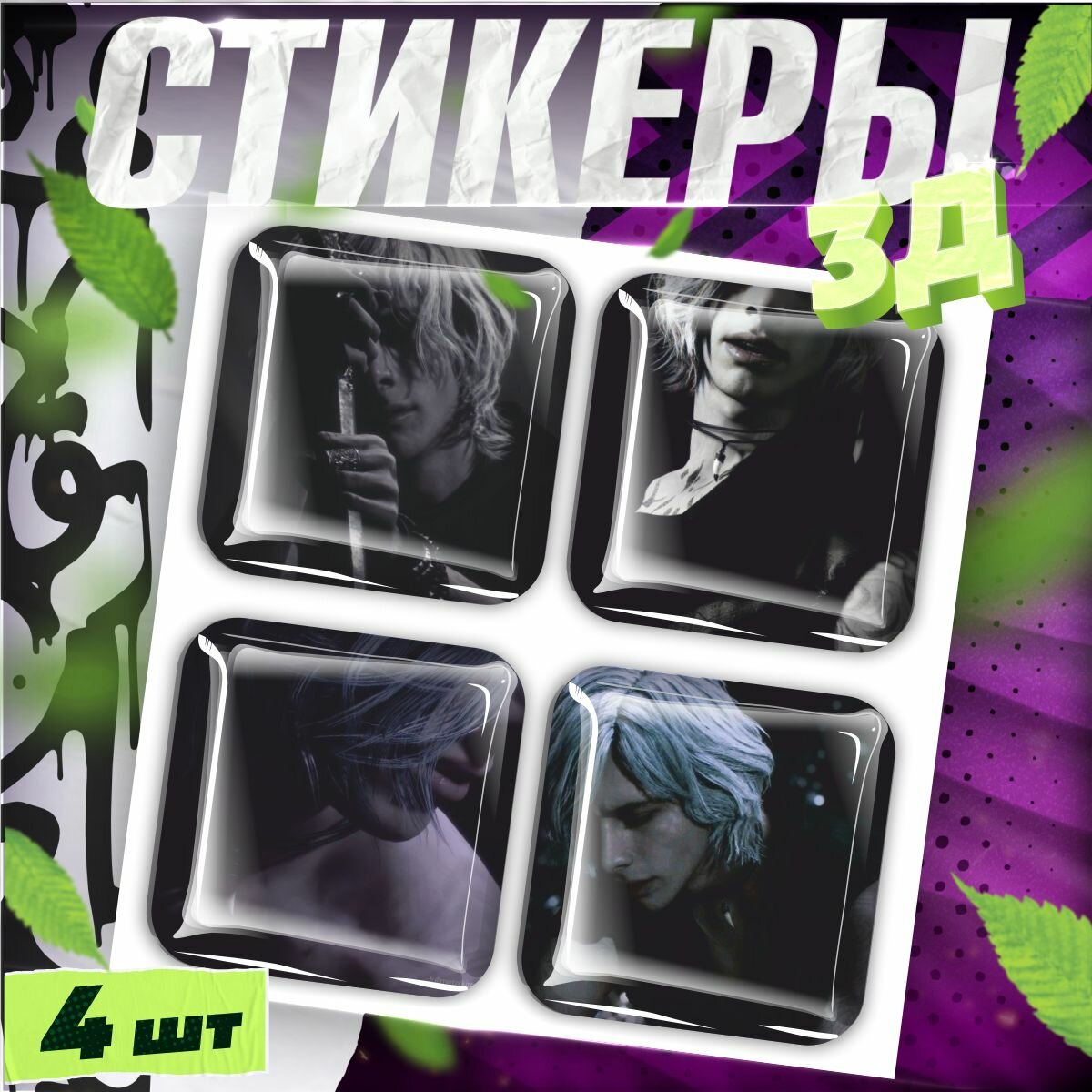Наклейки на телефон / 3д стикеры на чехол / devil may cry