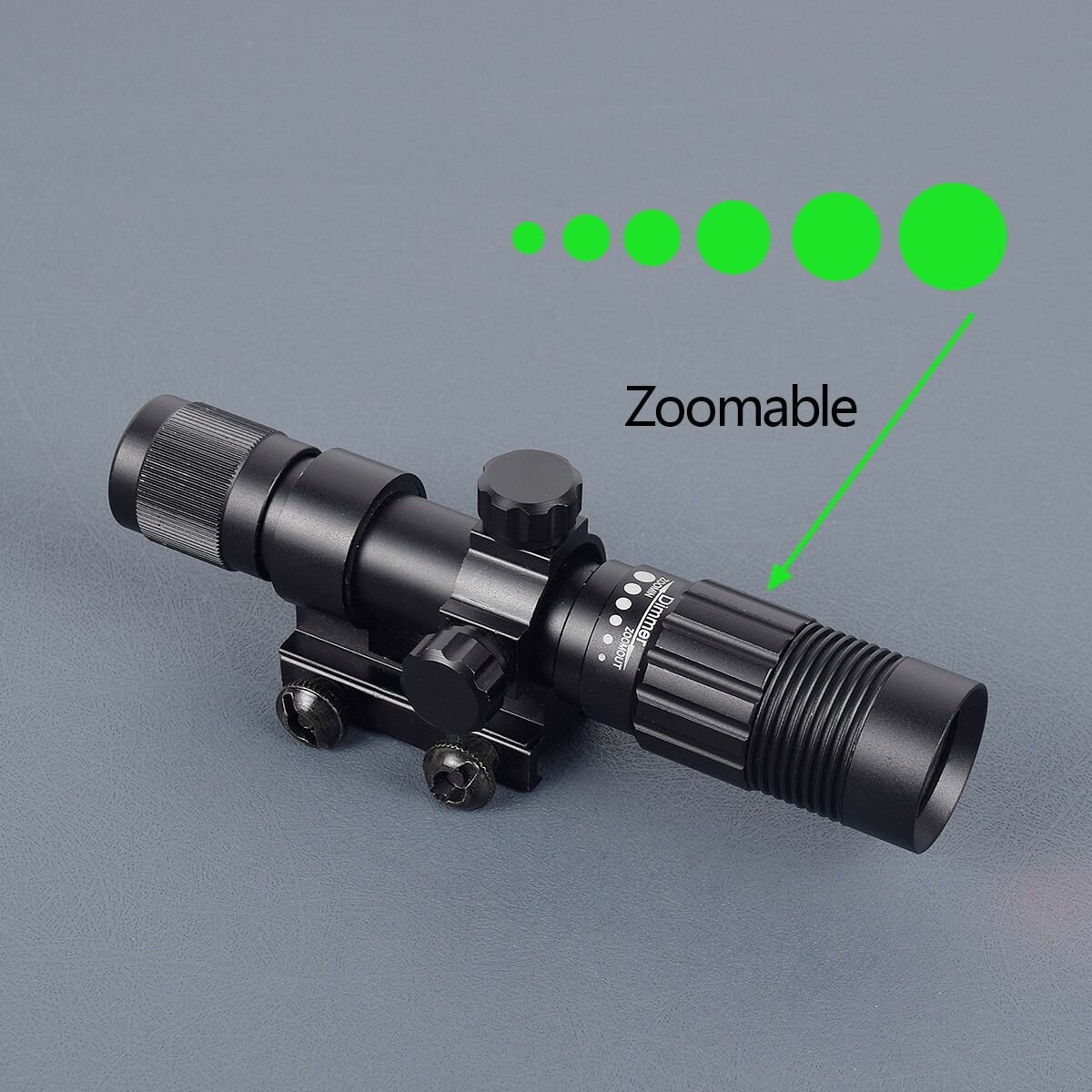 Зеленый лазерный прицел с изменяемой фокусировкой -hj