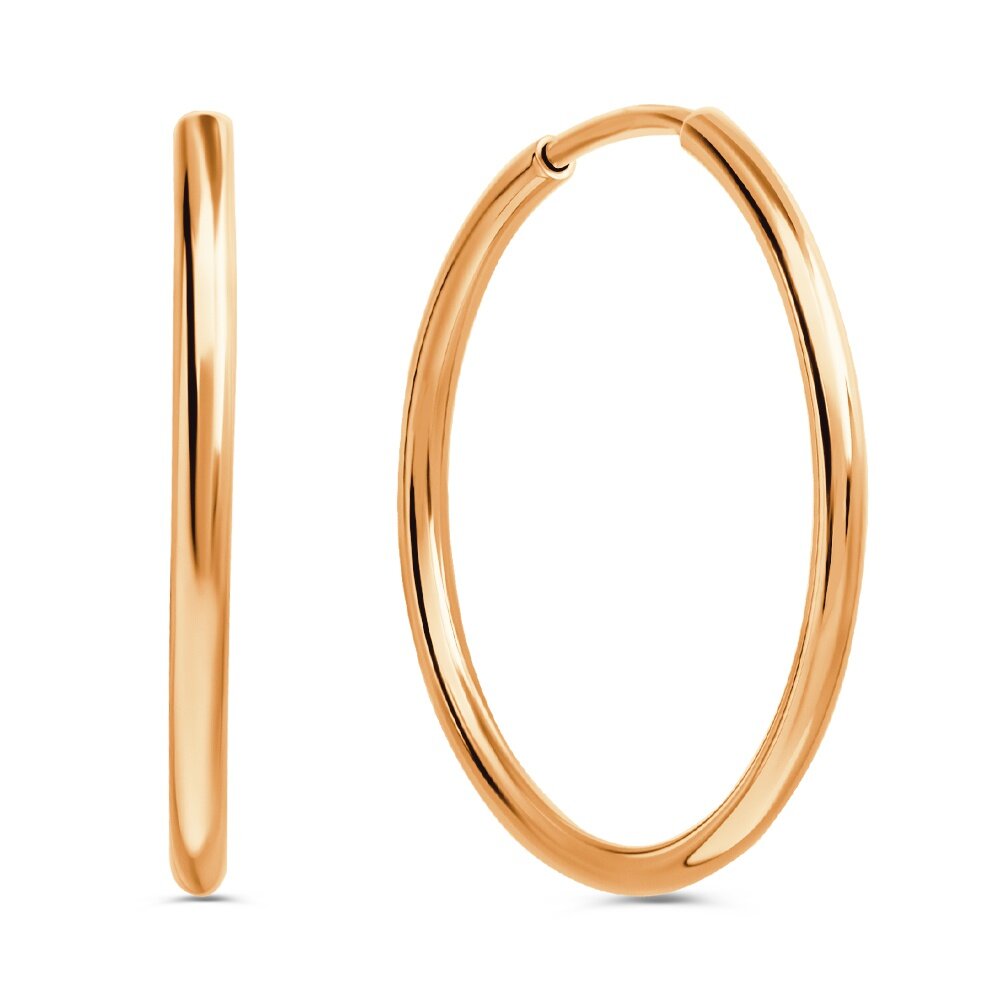 Серьги конго, серебро, 925 проба, золочение