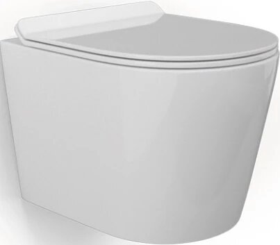 Унитаз подвесной beWash Aldo BKWHR001480 безободковый, с сиденьем микролифт, белый