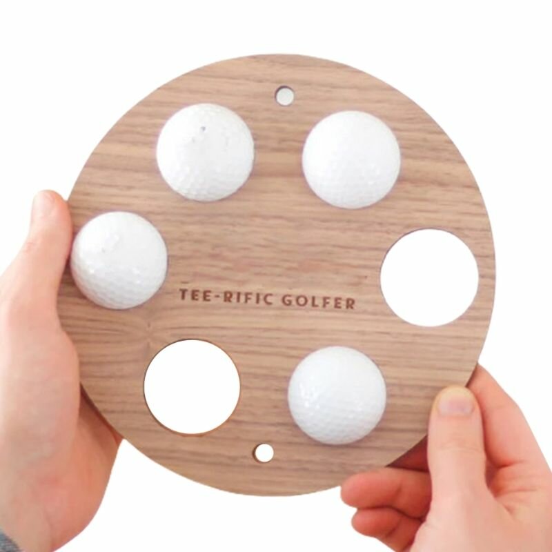 Держатель для коллекции гольф-мячей, - темный стиль с 6 мячами