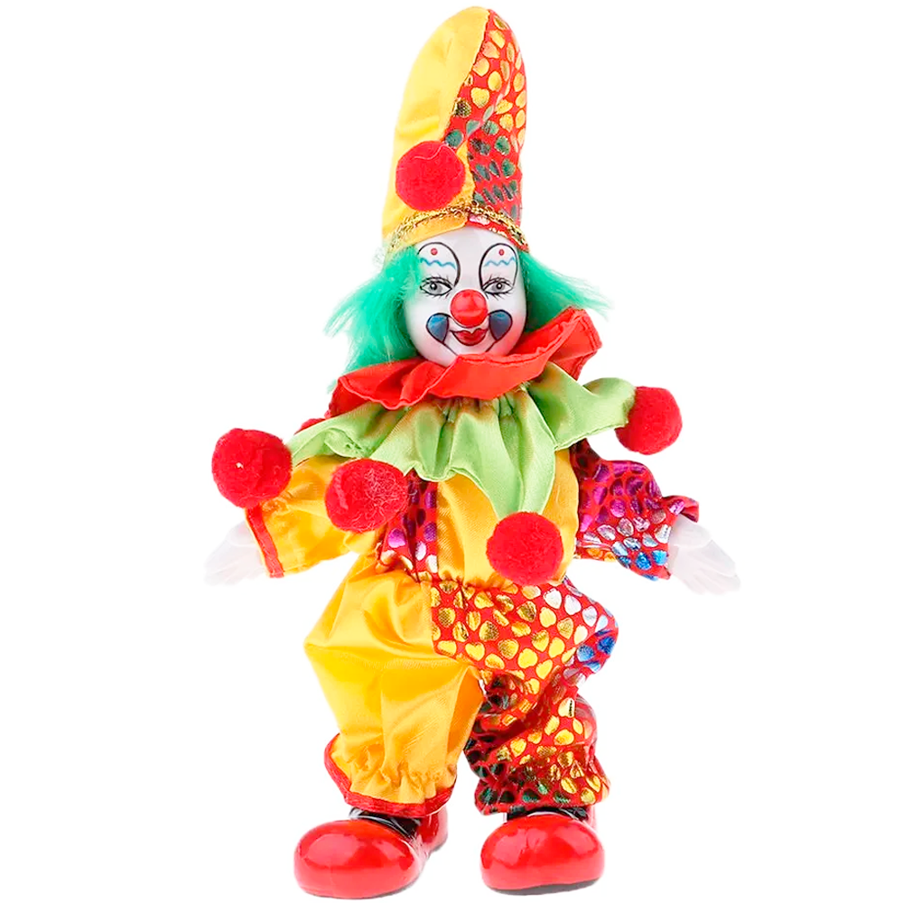 Керамическая кукла ручной работы "Блестящий клоун"