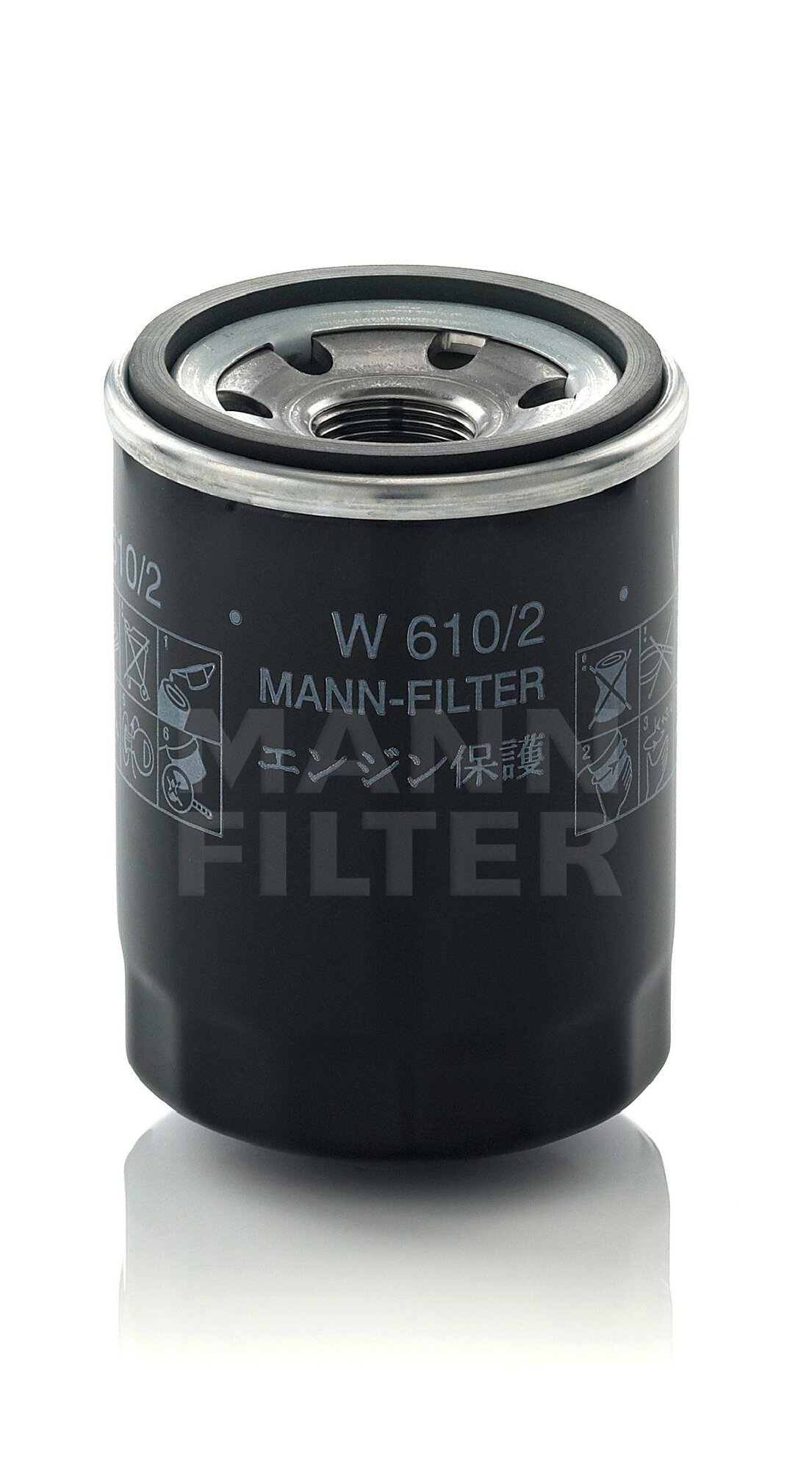 Фильтр масляный для автомобилей MANN FILTER W6102