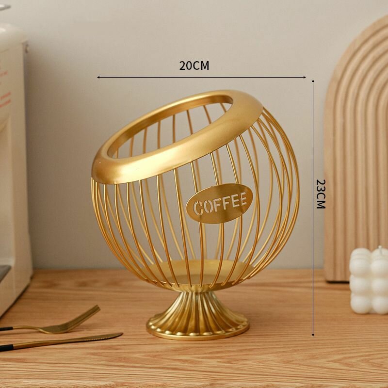 Новая стильная железная корзина для фруктов и конфет, 20*23 см