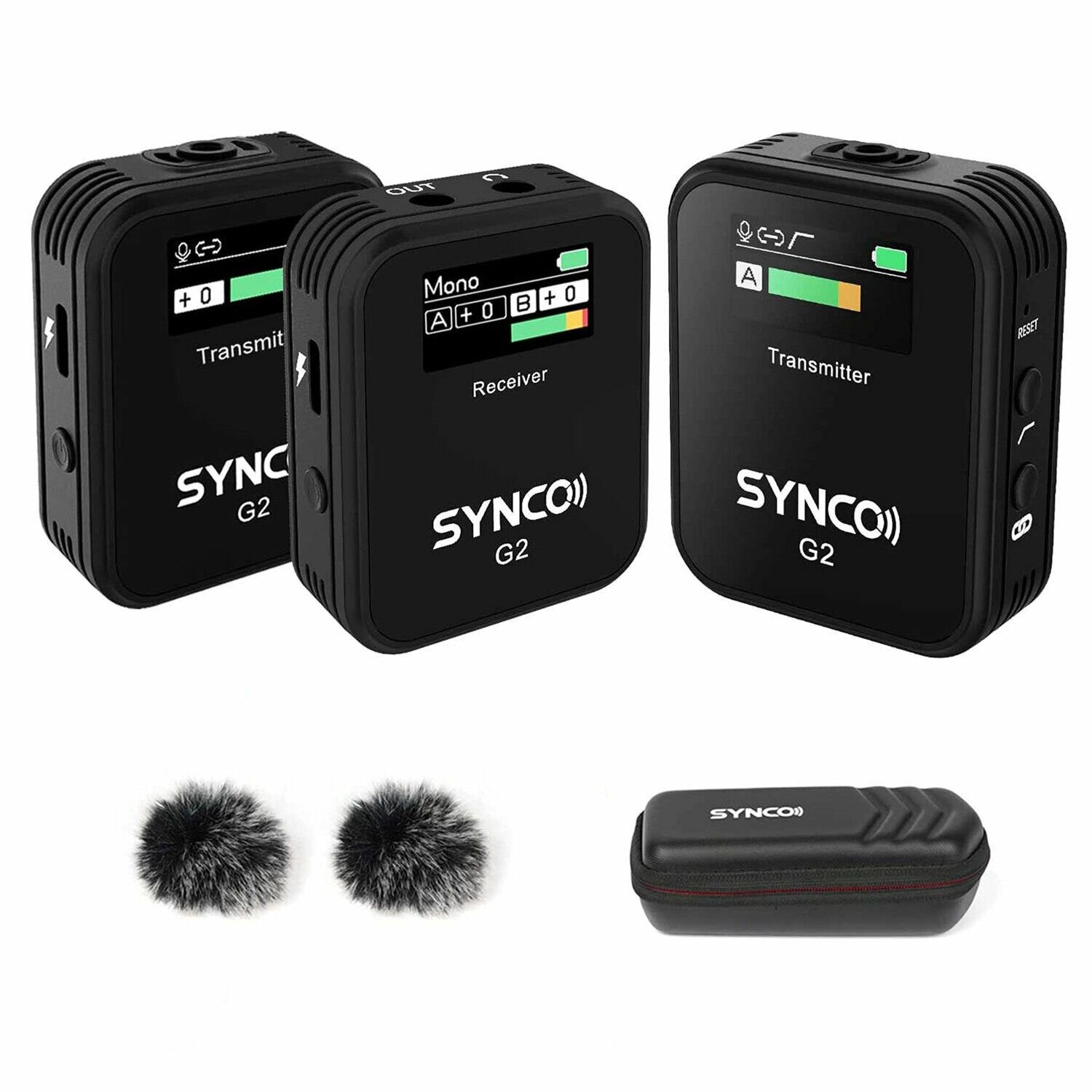 Комплект беспроводного петличного микрофона SYNCO G2A2 один-два 2.4G, черный
