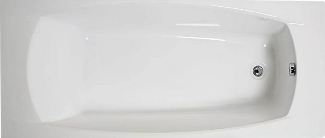 Акриловая ванна Marka One Pragmatika У44074 без опоры 195x80 см, пристенная, белая, обрезная