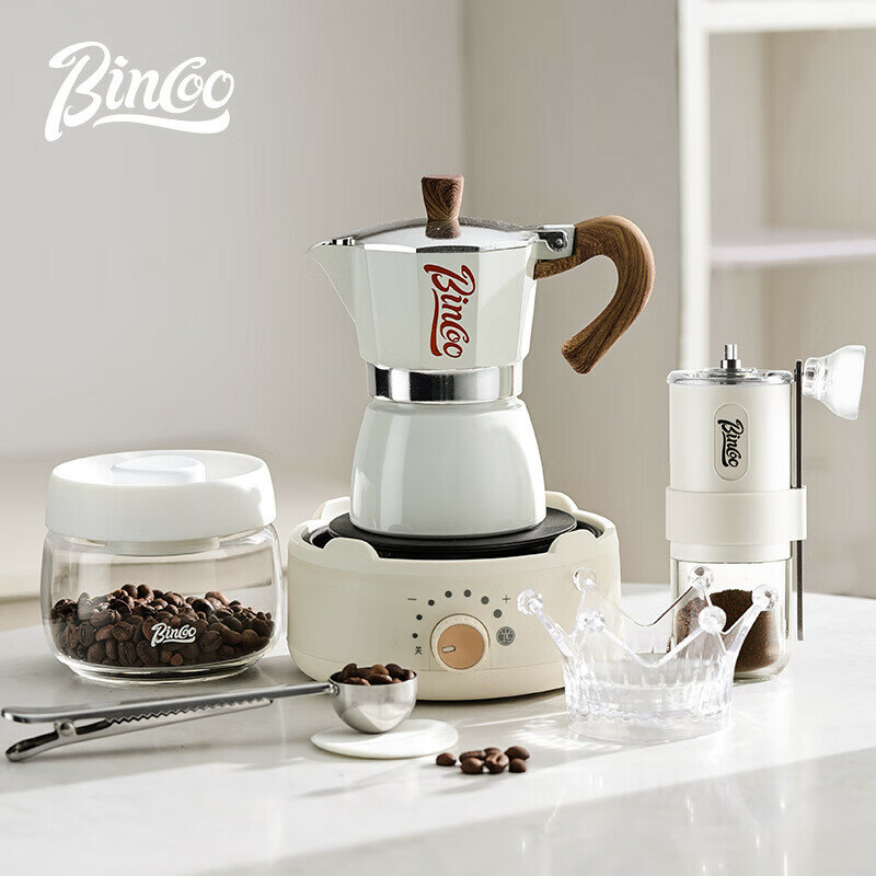 Bincoo Moka Pot Coffee Maker Household Small Electric Ceramic Stove Set Italian Hand Drip Coffee Pot Utensil