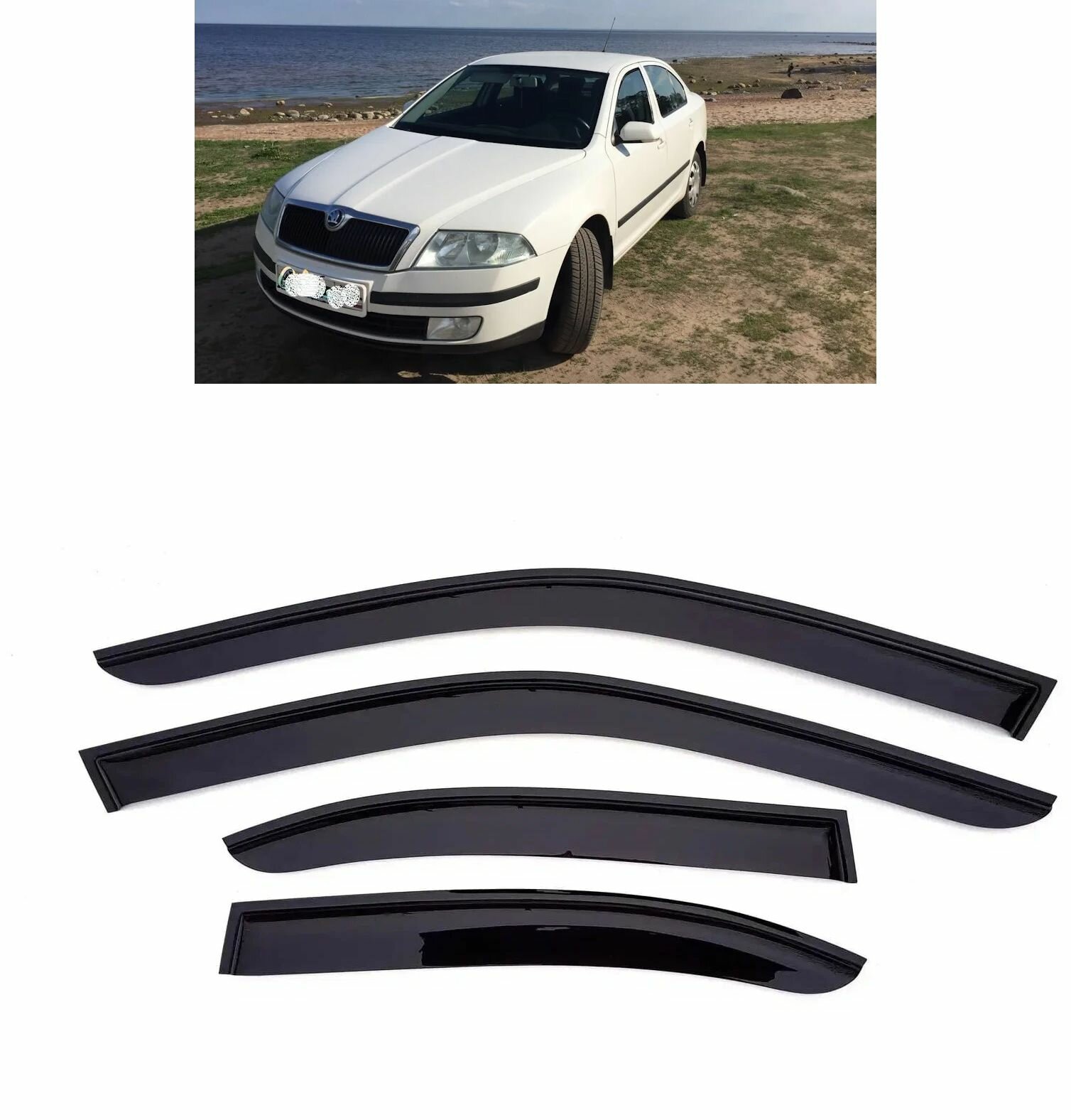Дефлекторы боковых окон SKODA Octavia Шкода Октавия A5 (2004-2013)