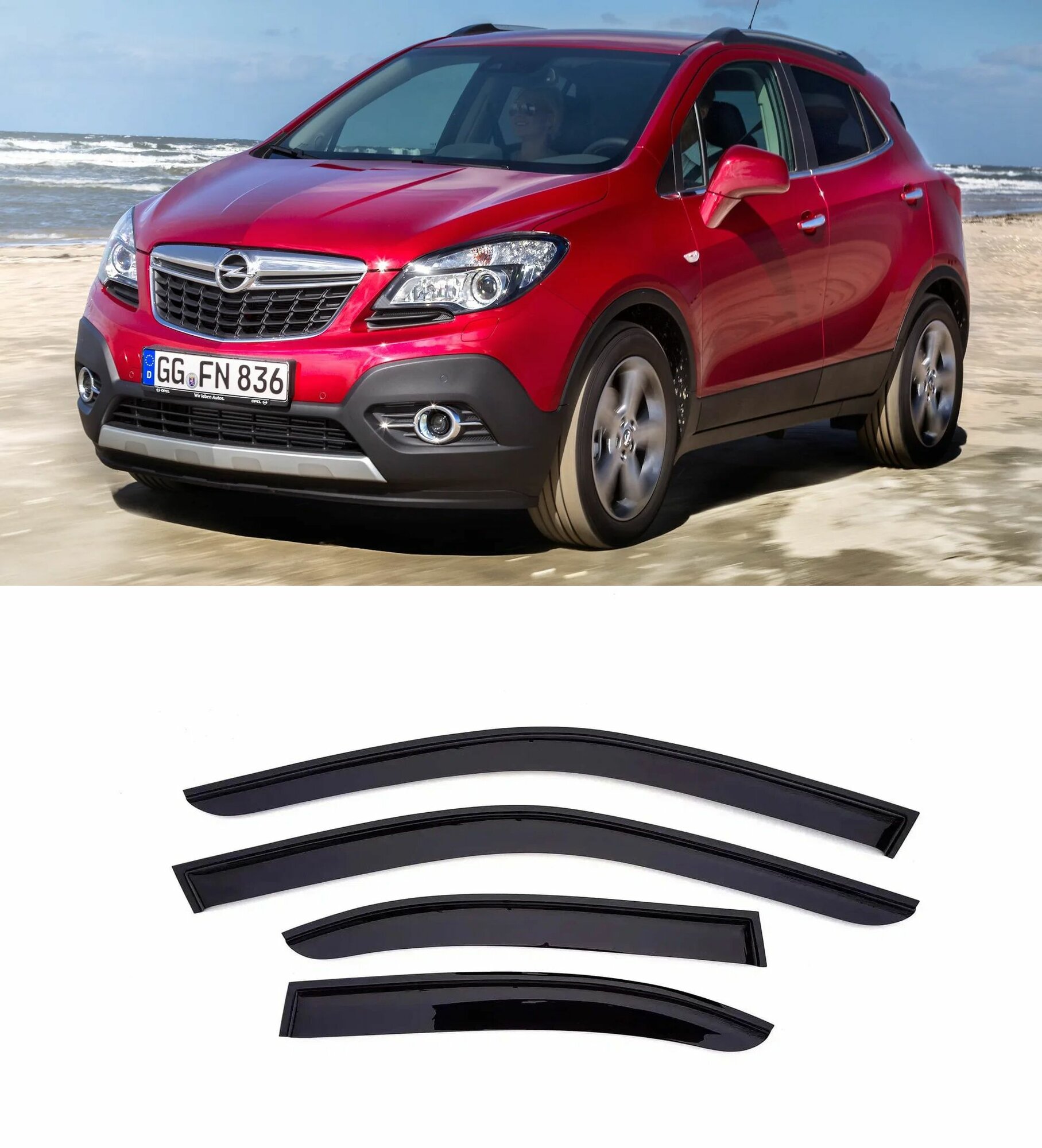 Дефлекторы боковых окон OPEL Mokka Опель Мокка (2012-2016)