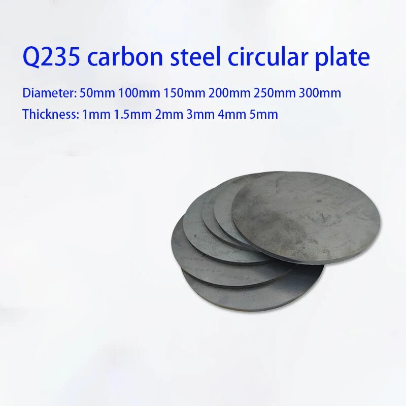 Круглая железная пластина Q235 A3 толщиной 1-5 мм Dia 100x1mm 2pcs