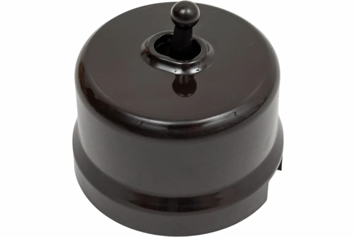 Выключатель/переключатель Jantera Releve тумблерный, проходной, одинарный, пластик. Цвет Коричневый