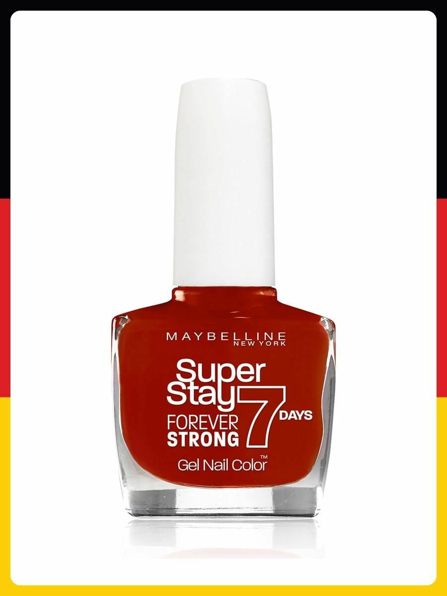Лак для ногтей Maybelline New York Super Stay Forever Strong 7 Days 6 Deep Red, 10 мл