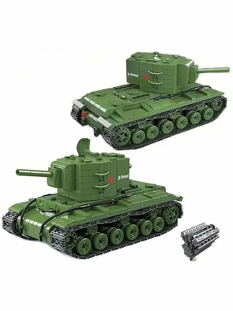 Конструктор Советский танк КВ - 2/Танковые серии/Мальчики игрушки (472шт)