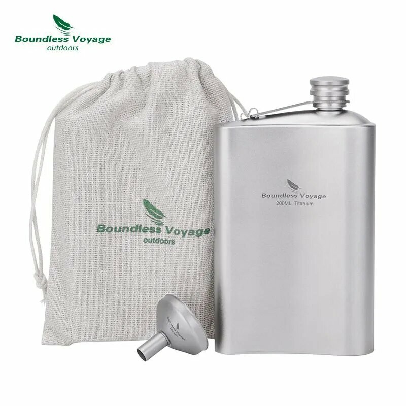SHASH 200 мл герметичная титановая фляжка для алкоголя, виски, вина, фляга с