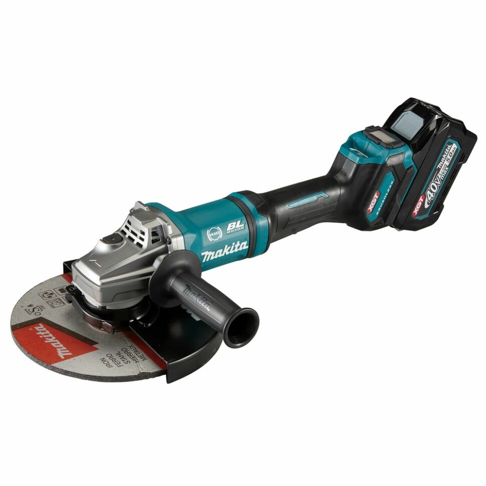 Аккумуляторная угловая шлифмашина MAKITA GA038GT201 (40В, 2х5А/ч, ЗУ) в кейсе