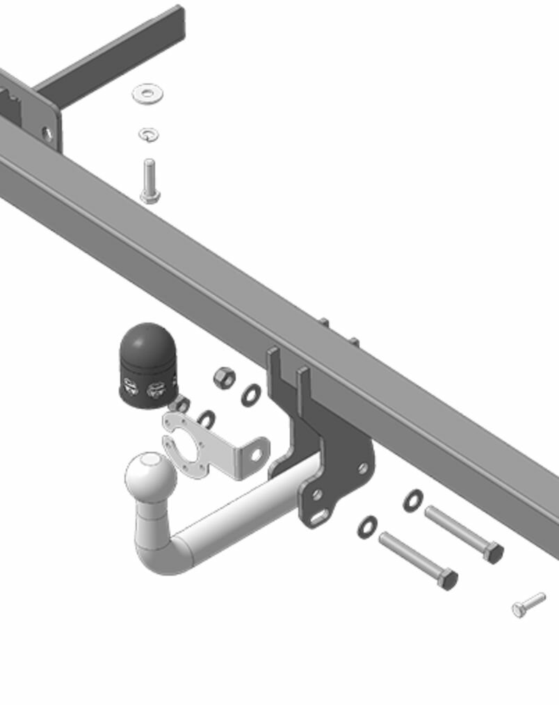 Фаркоп для Лада Веста 2016-2022 (вкл. версию Cross) АвтоСтандарт. L101As