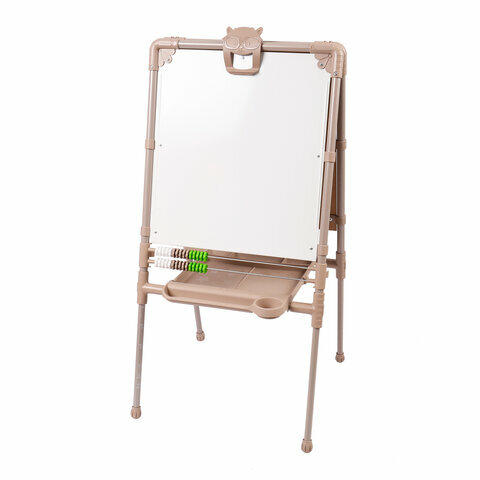 Мольберт растущий для мела/магнитно-маркерный 53х46 см BRAUBERG "NIKA KIDS", бежевый, 665759