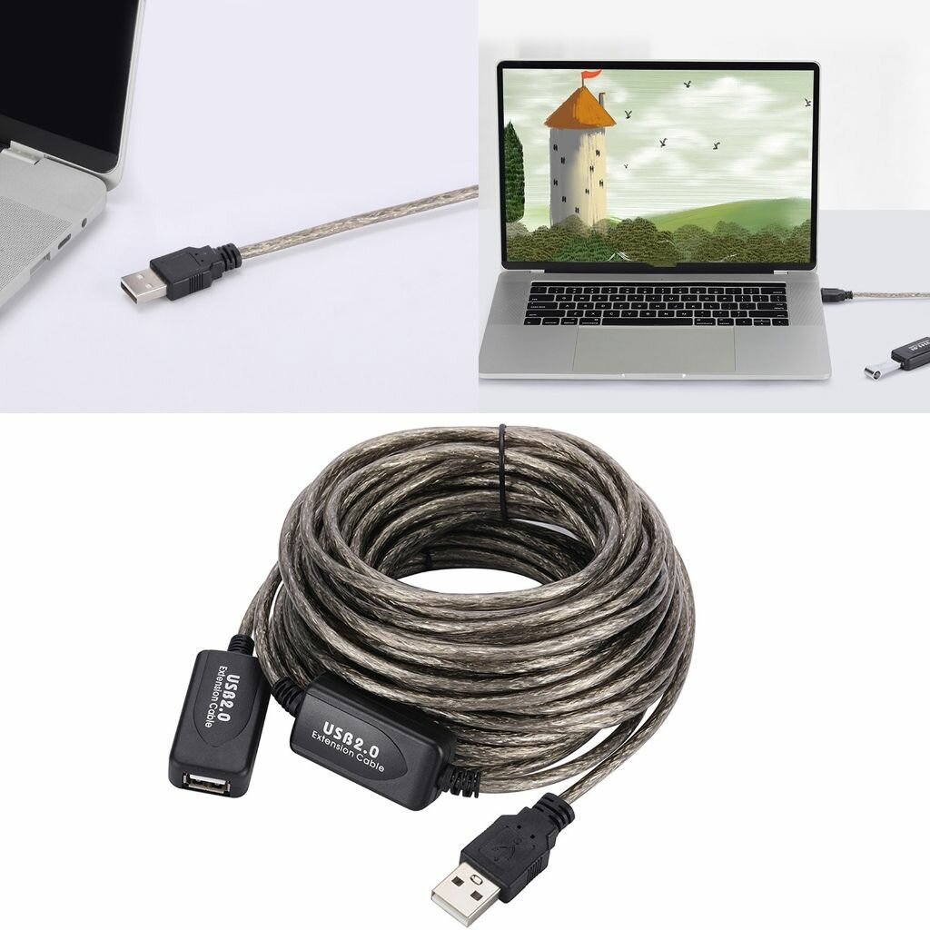 Адаптер питания usb, удлинительный кабель usb2.0 Кабель-удлинитель USB для подключения усилителя сигнала от мужчины к женщине-5 м