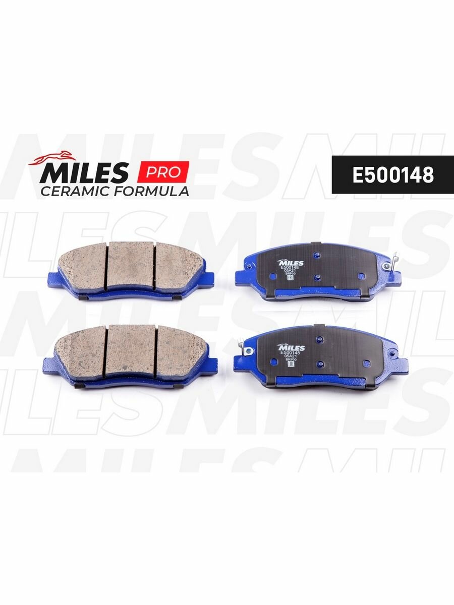 Колодки тормозные дисковые передние (со звуковым предупреждением) MILES E500148 для HYUNDAI Santa Fe, KIA Sorento, SSANGYONG Actyon