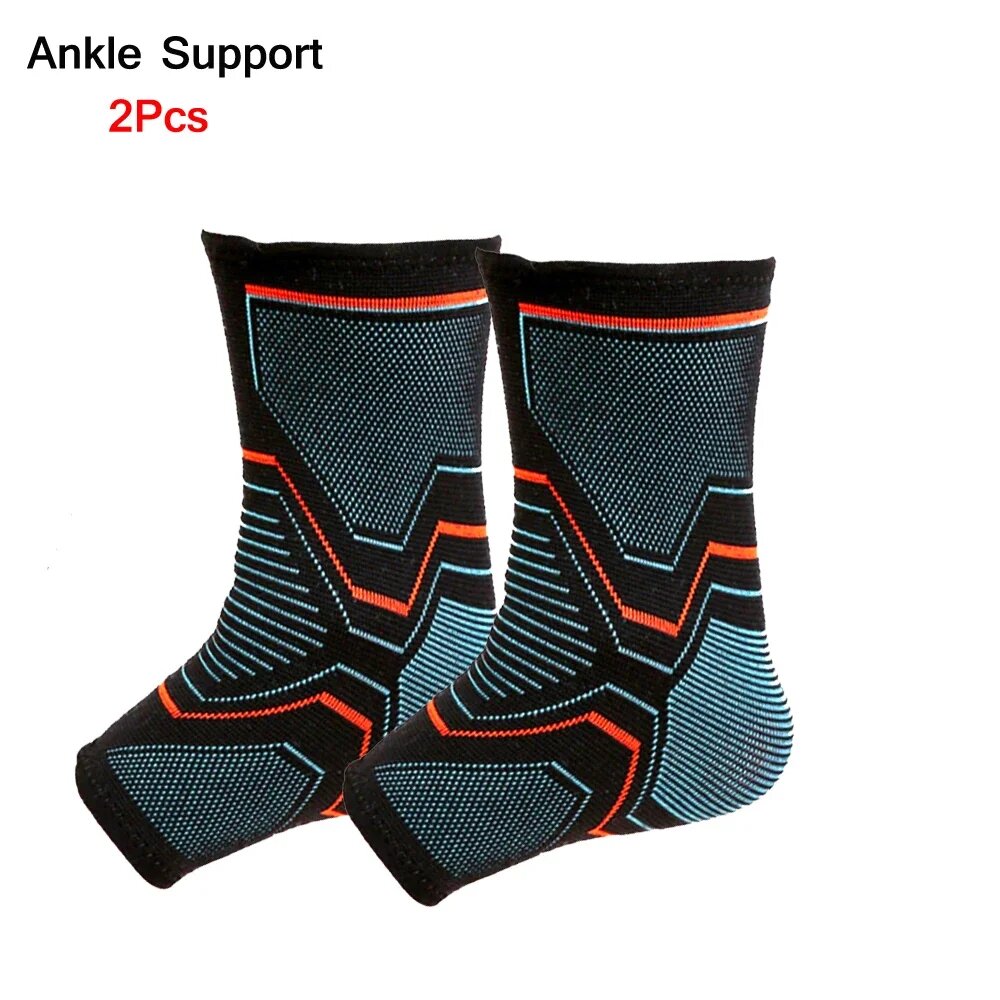 2 шт. спортивный фиксатор голеностопа компрессионный поддерживающий рукав эластичный бандаж манжеты для ног