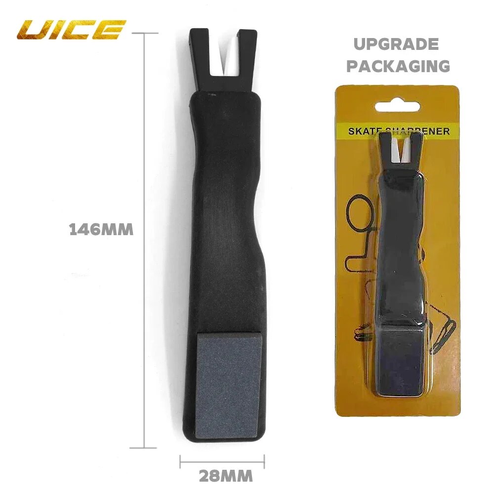 UICE Ручная точилка для коньков Dual purpose sharpening stone black 1pc