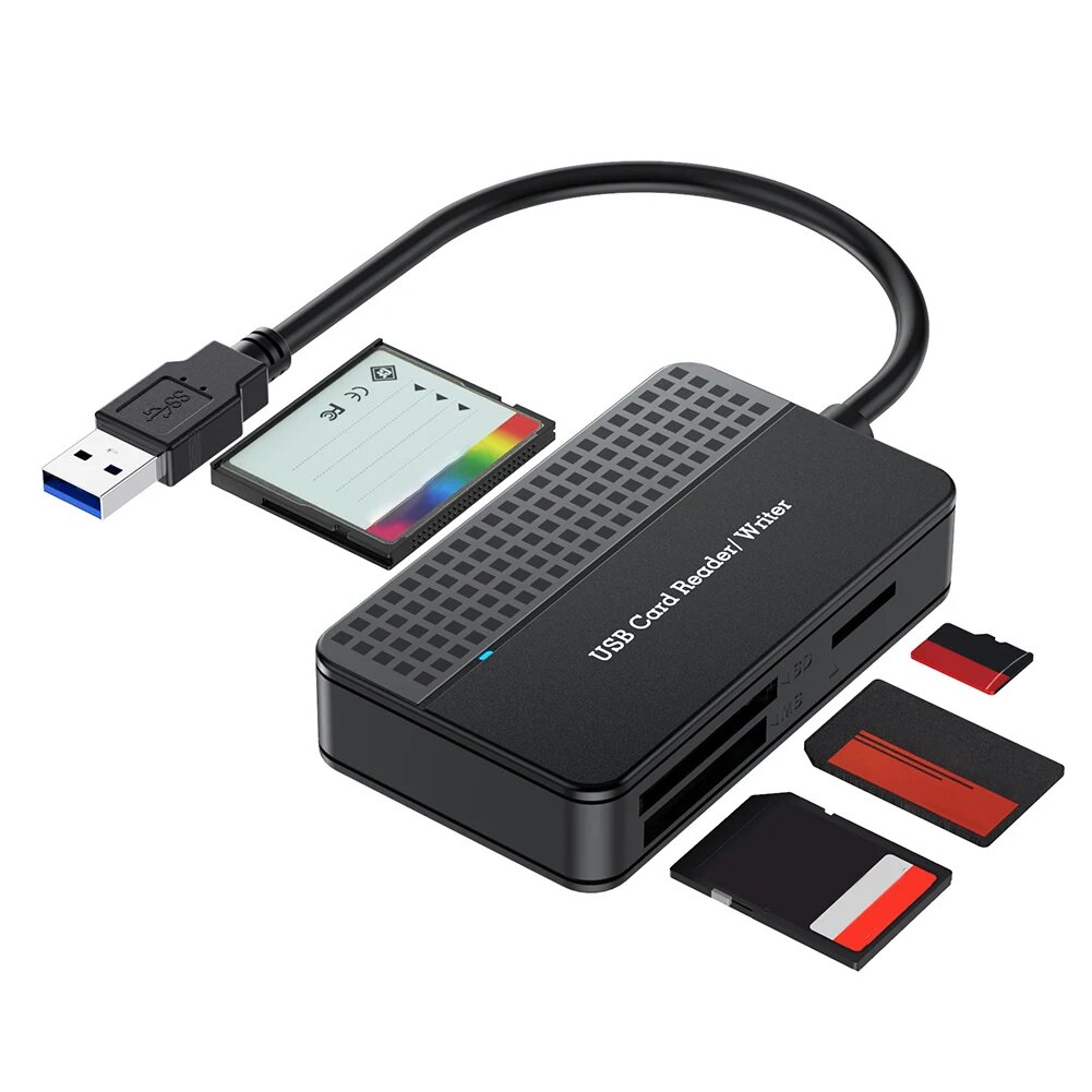 4 в 1, кардридер для SD, TF, CF, MS карт