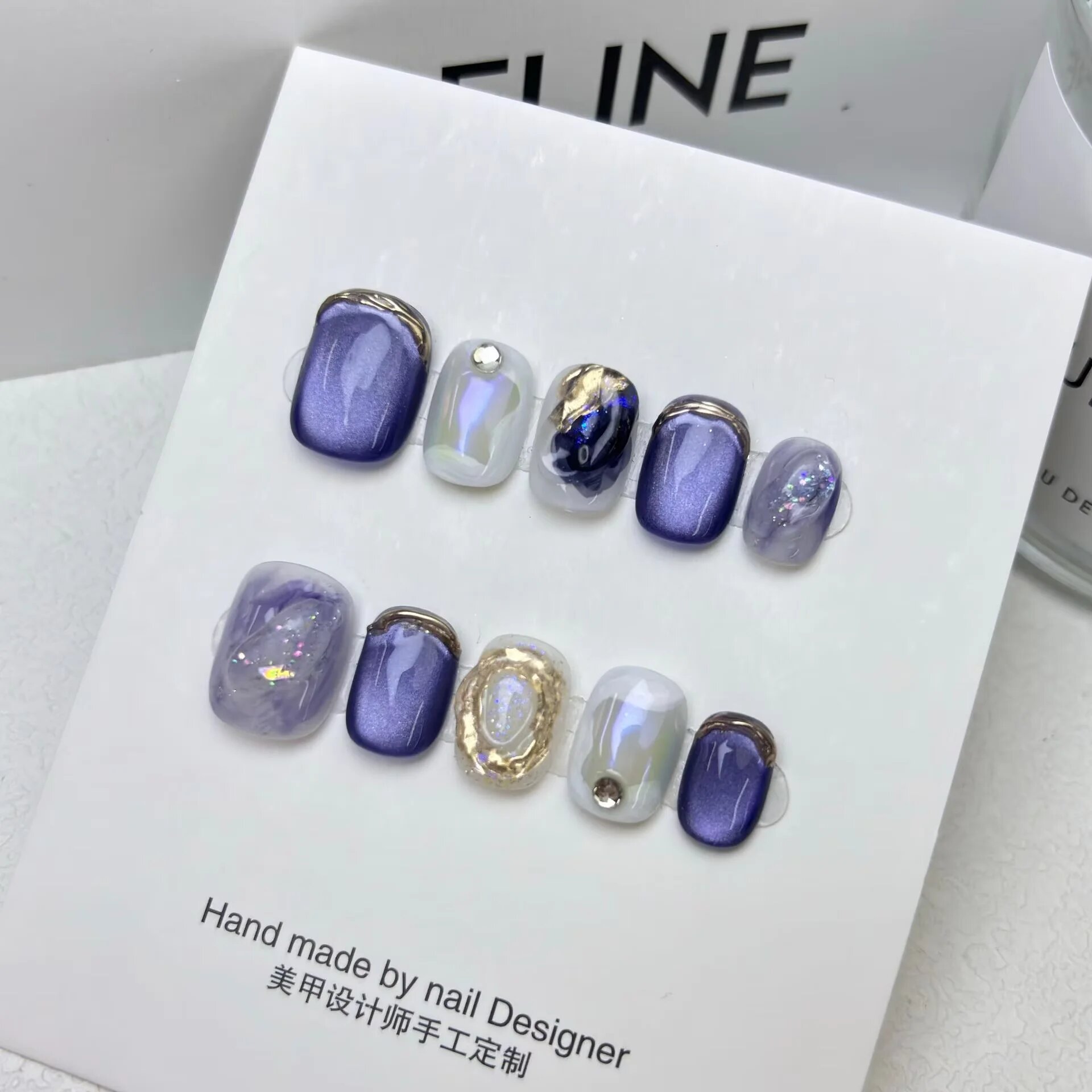 Dreamamy Blue накладные ногти 446L