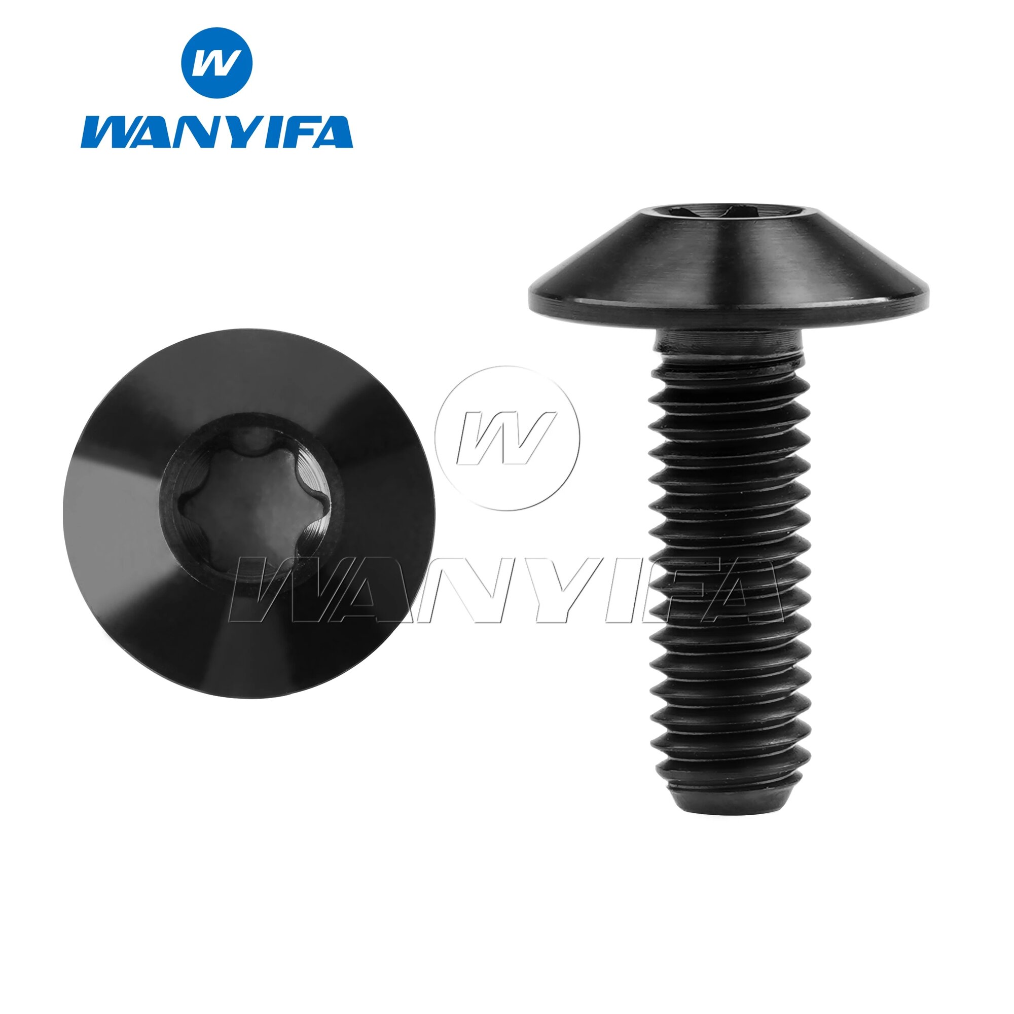 Титановые болты Wanyifa M4 M5 M6 10/12/15/20/25/30/35 мм М6, Black, 15mm, 10pcs