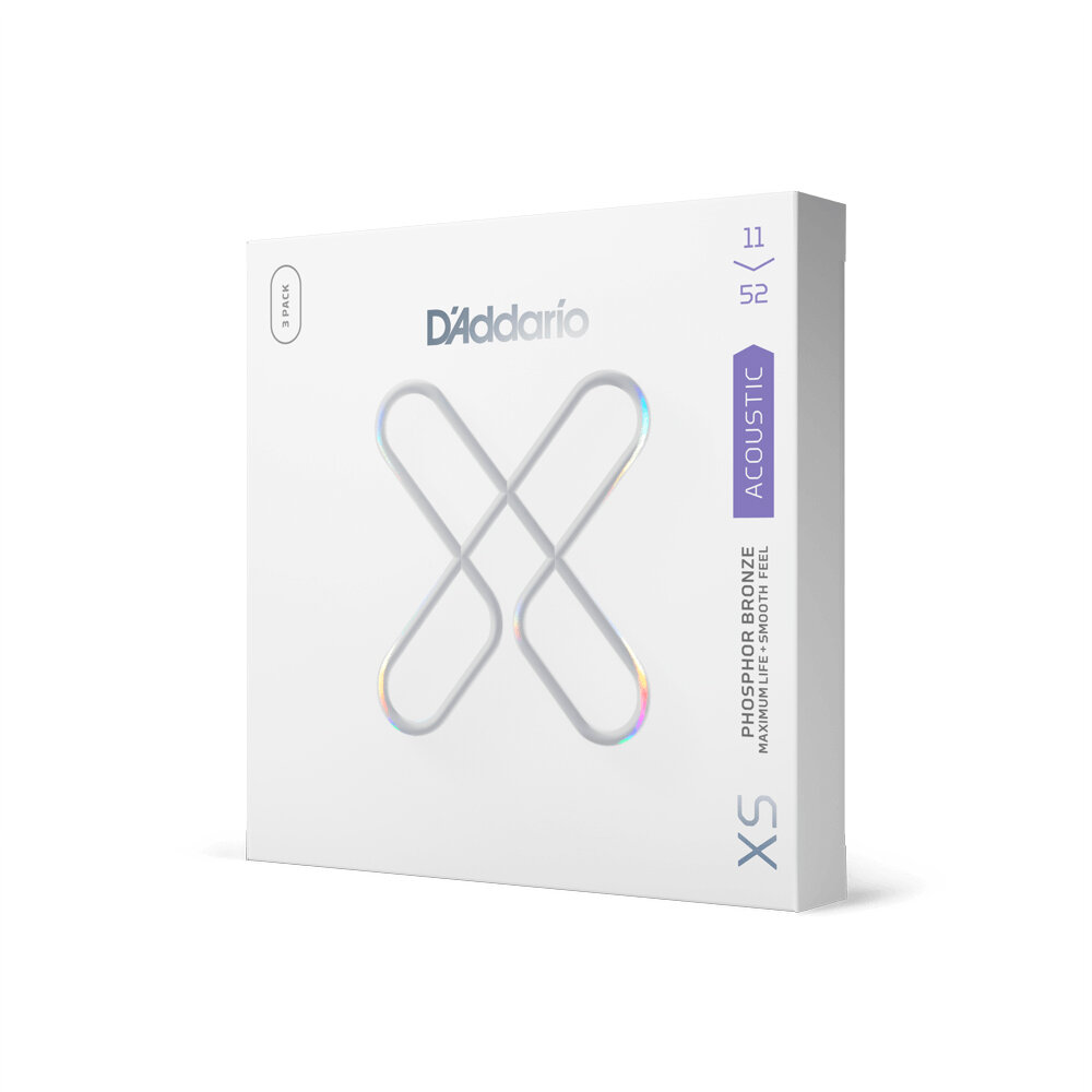 XSAPB1152-3P Струны для акустической гитары, фосфорная бронза, 11-52, 3 комплекта, D'Addario