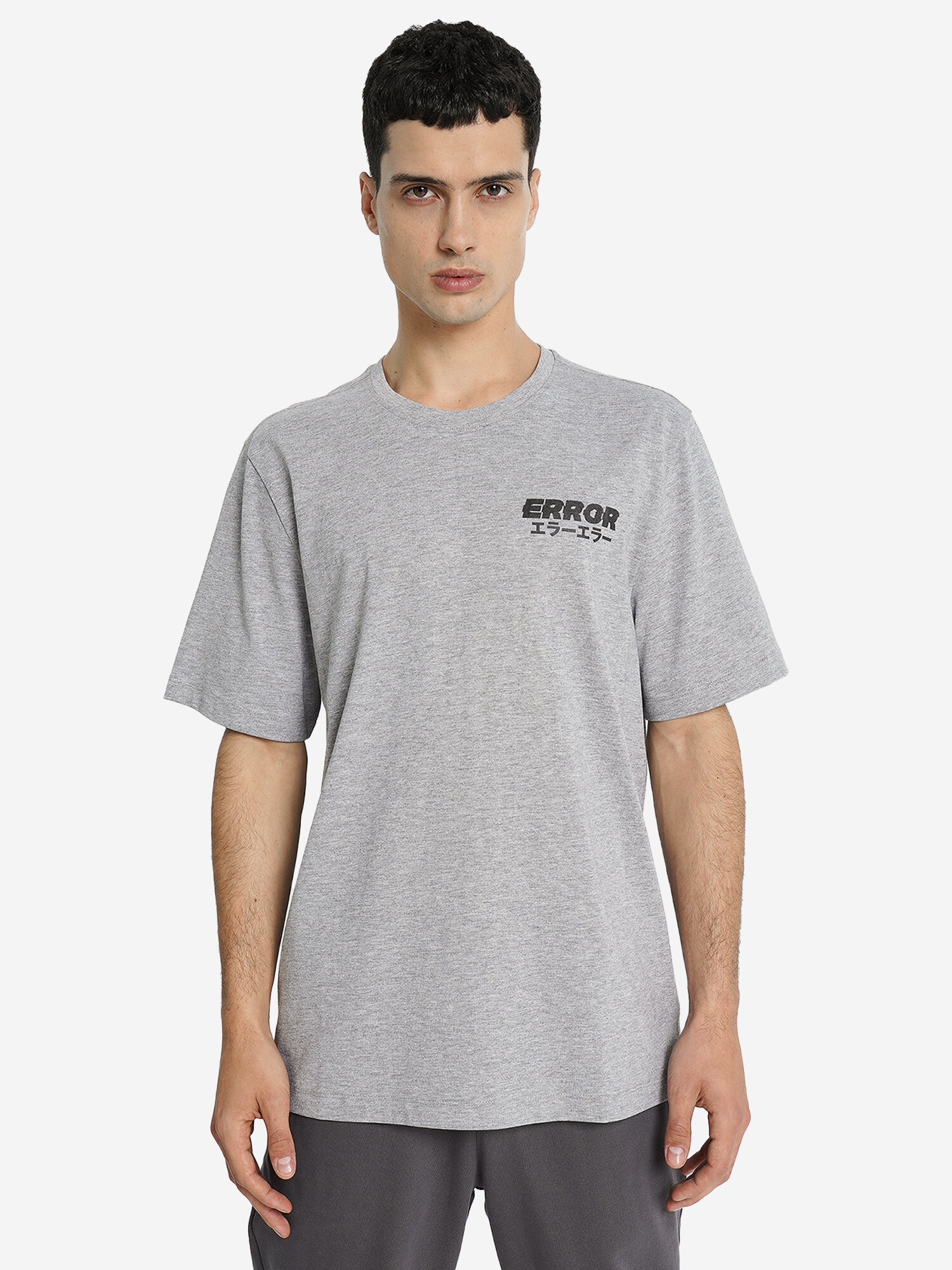 Футболка MCKEE'S T-SHIRT/ ERROR MAN T-SHIRT OVER SHORT SLEEVES, размер S, светло-серый — фото 1