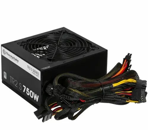 Блок питания Thermaltake TR2 S 750W (PS-TRS-0750NN2AWE-1) черный - 750 Вт, 80+ Standart, ATX 20+4 пин, 4 pin + 4 pin CPU, 6 SATA, 2 x 6+2 pin PCI-E