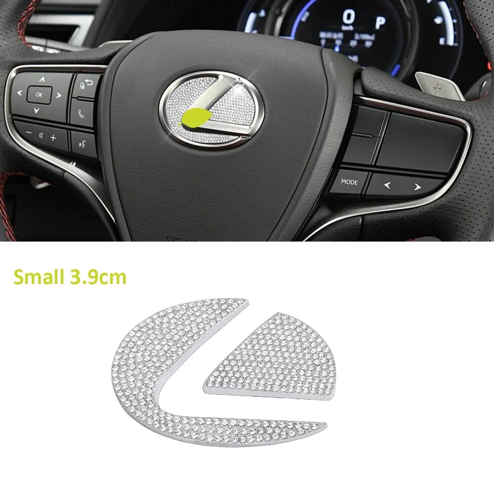 Наклейка на руль Lexus, кристалл, 3.9 см