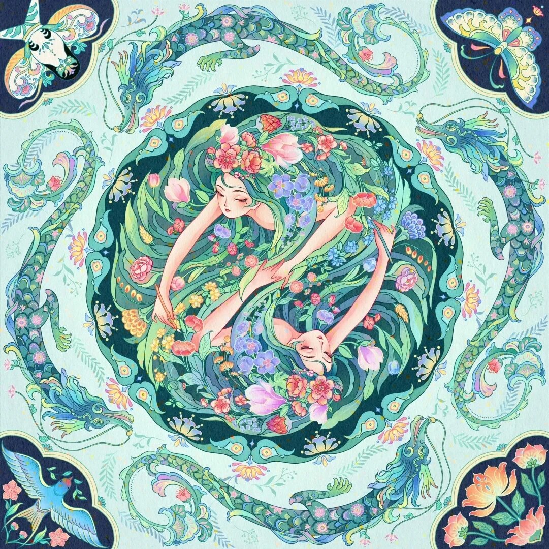 Скатерть Таро, полиэстер, 90x90 см, цвет 4