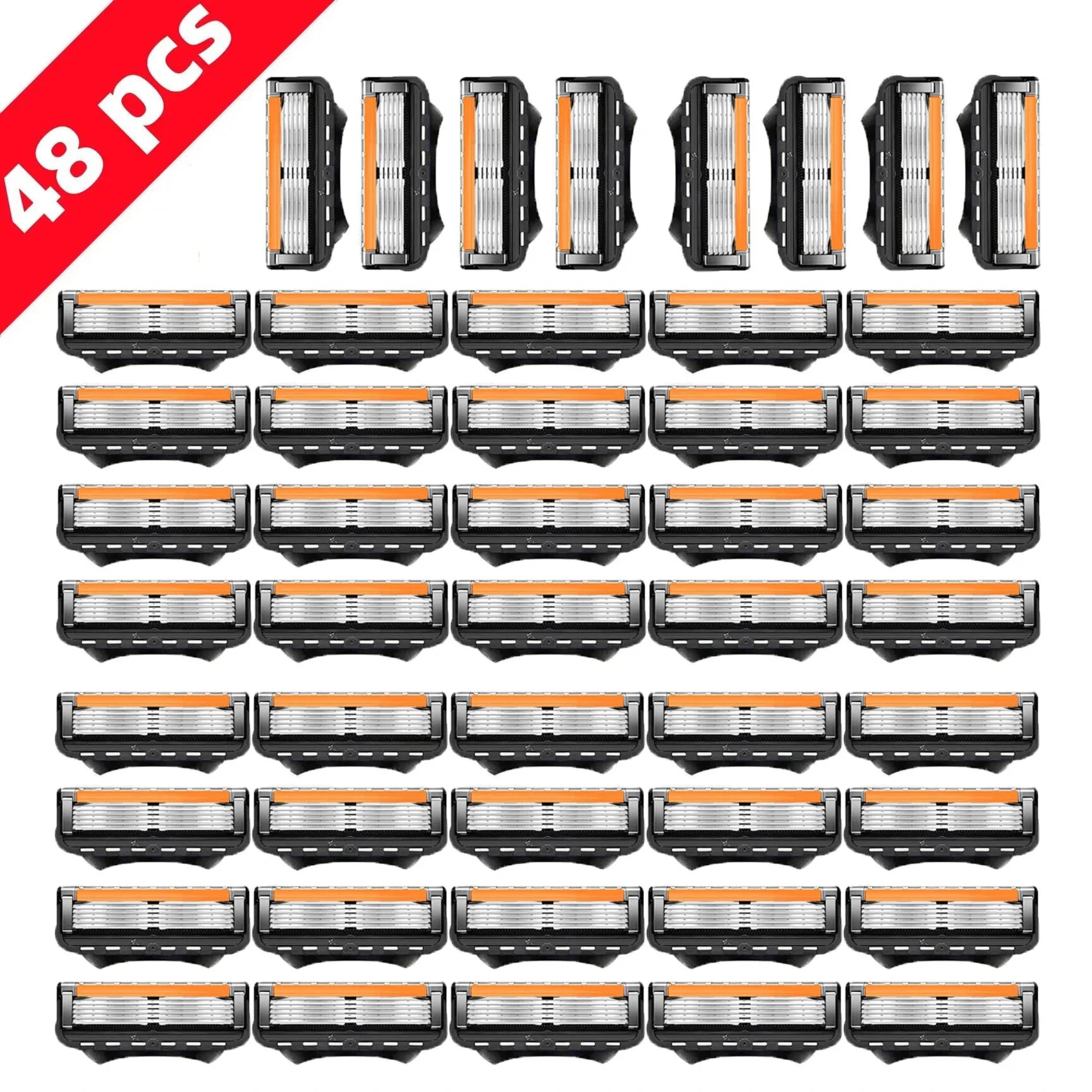 Бритва для бритья мужчины 5 лезвий синяя 48 pcs blade