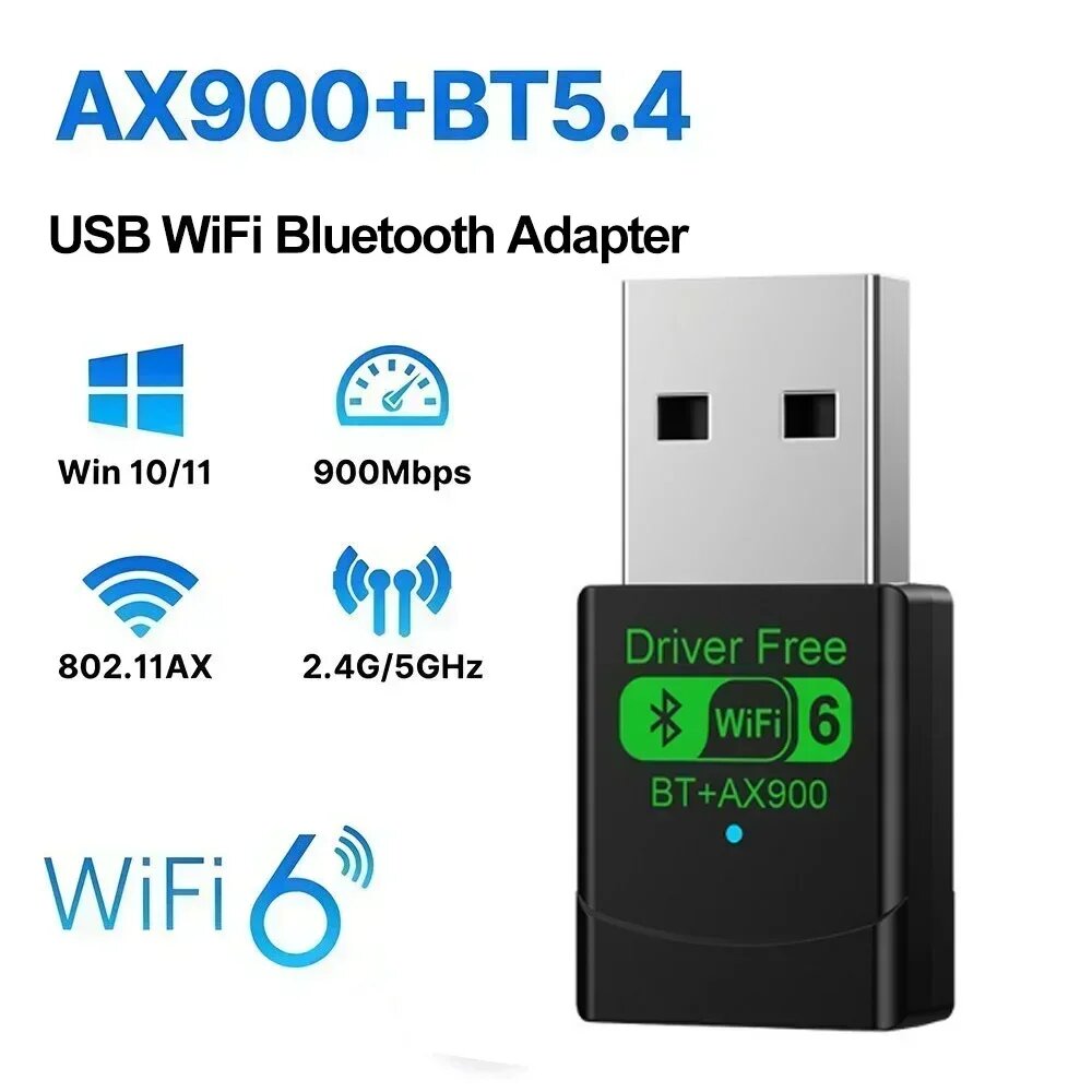 ICANING AX900 WiFi 6 Bluetooth 5.4 адаптер Style 2