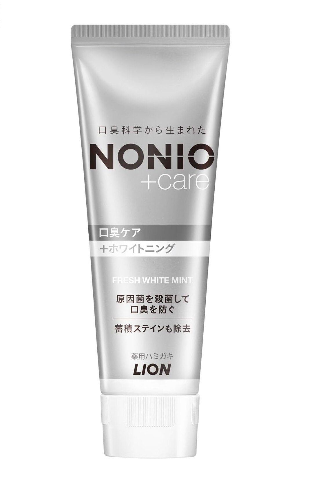 LION Зубная паста Nonio Plus отбеливающая аромат мяты, 130 гр. туба