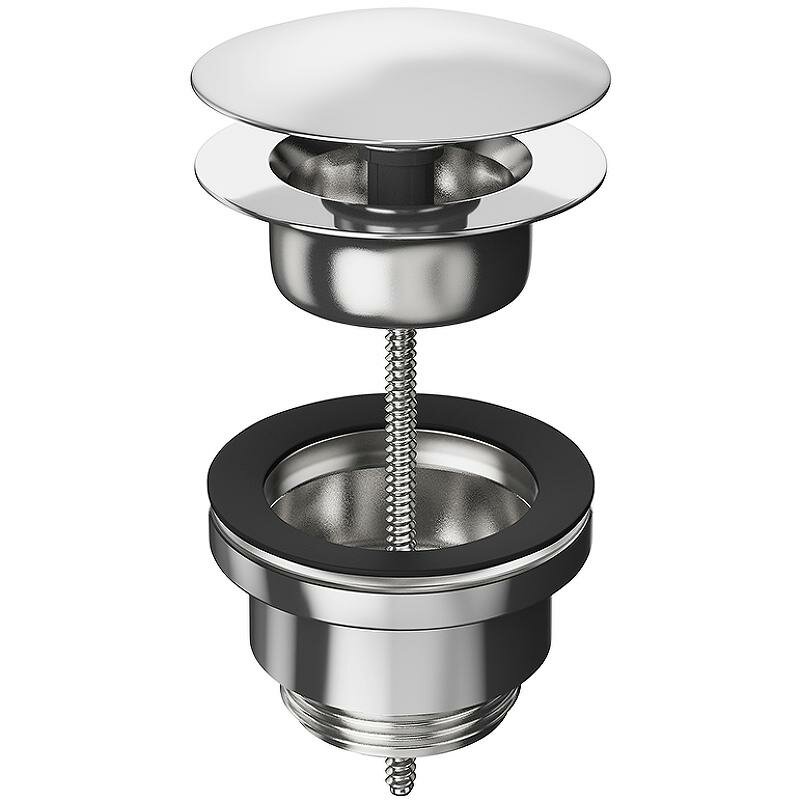 Донный клапан Kerama Marazzi Ole 230KM.21.018 click-clack Хром, для ванной комнаты