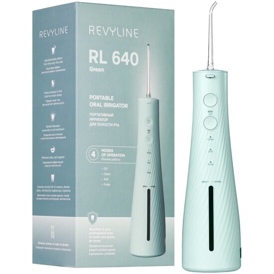 Портативный ирригатор Revyline RL 640, цвет зелёный