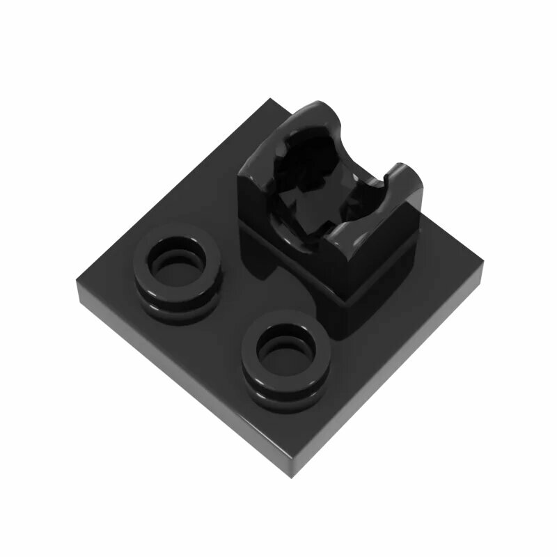 Черный строительный блок LEGO 2x2 с креплением