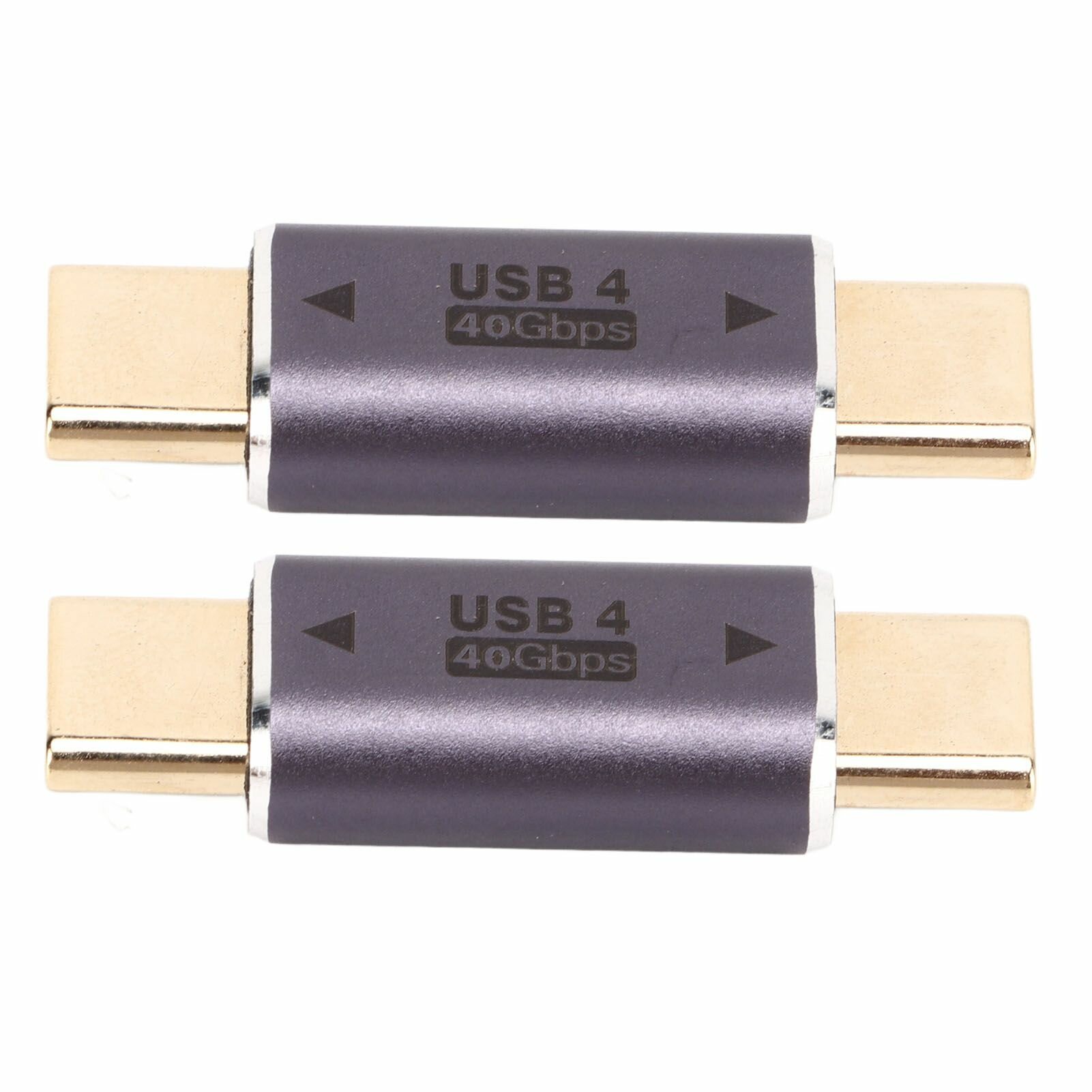 Адаптер Type C Male to Type C Male 40 Гб/с, 100 Вт, прямой, 2 шт.