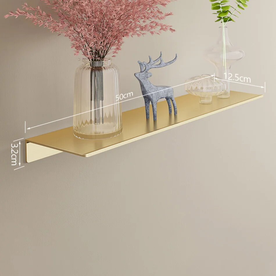 Полка для ванной матовое золото алюминий