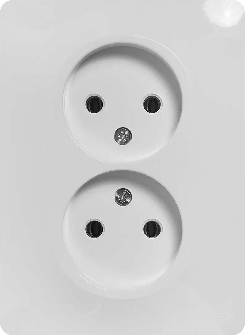 Розетка двойная встраиваемая Schneider Electric Glossa без заземления в сборе цвет белый
