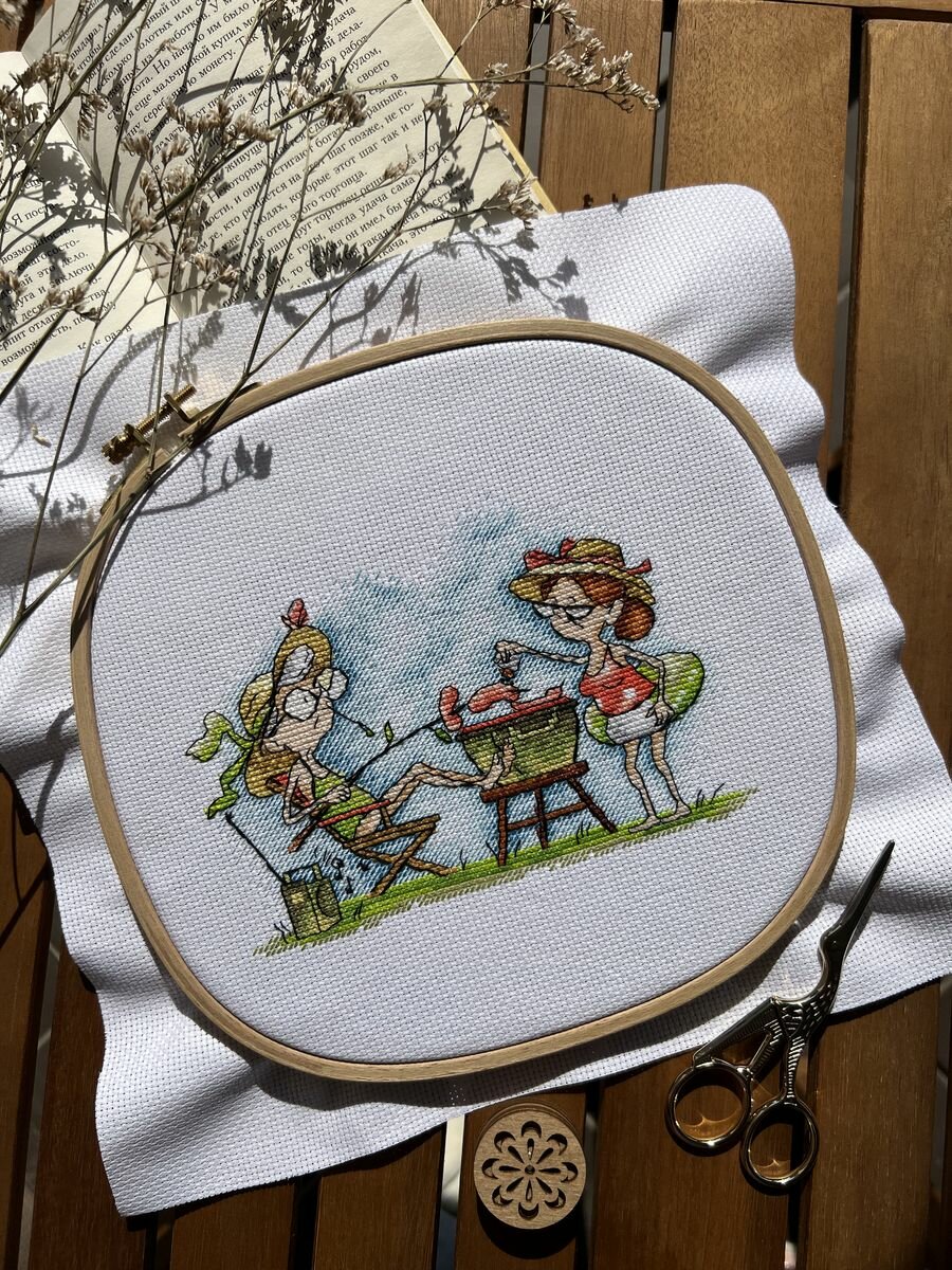 Набор для творчества ANDRIANA вышивание Бабушки на пикнике